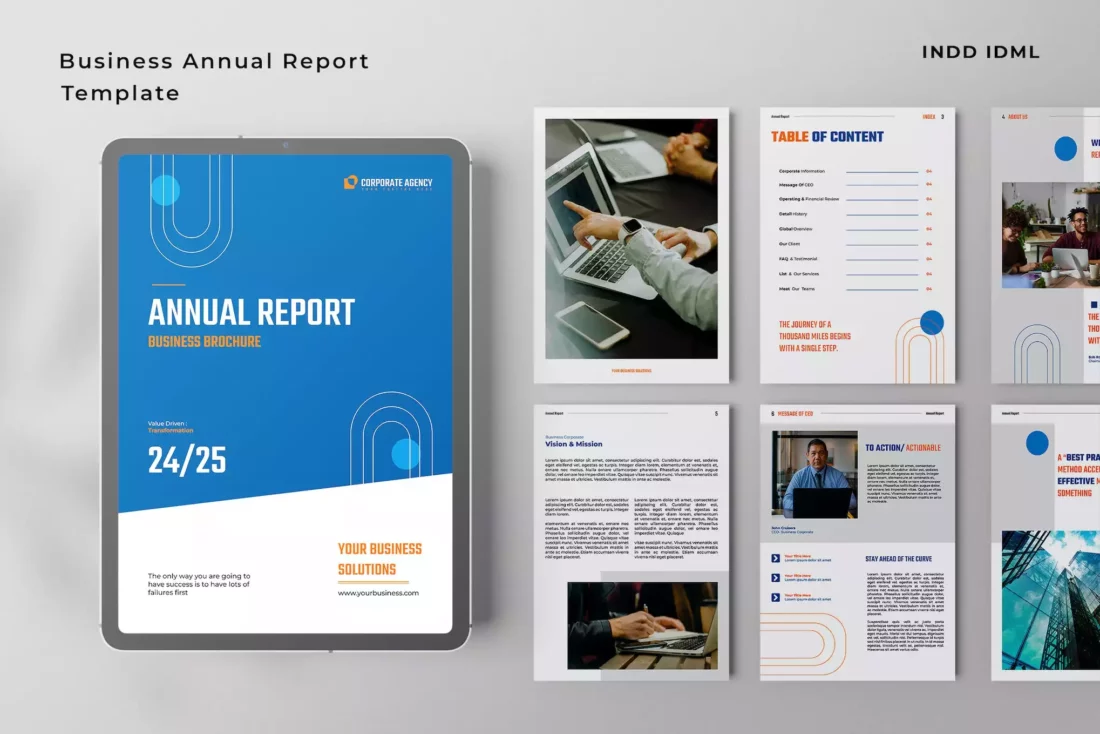 Annual Report Business InDesign Template | Design Shack
