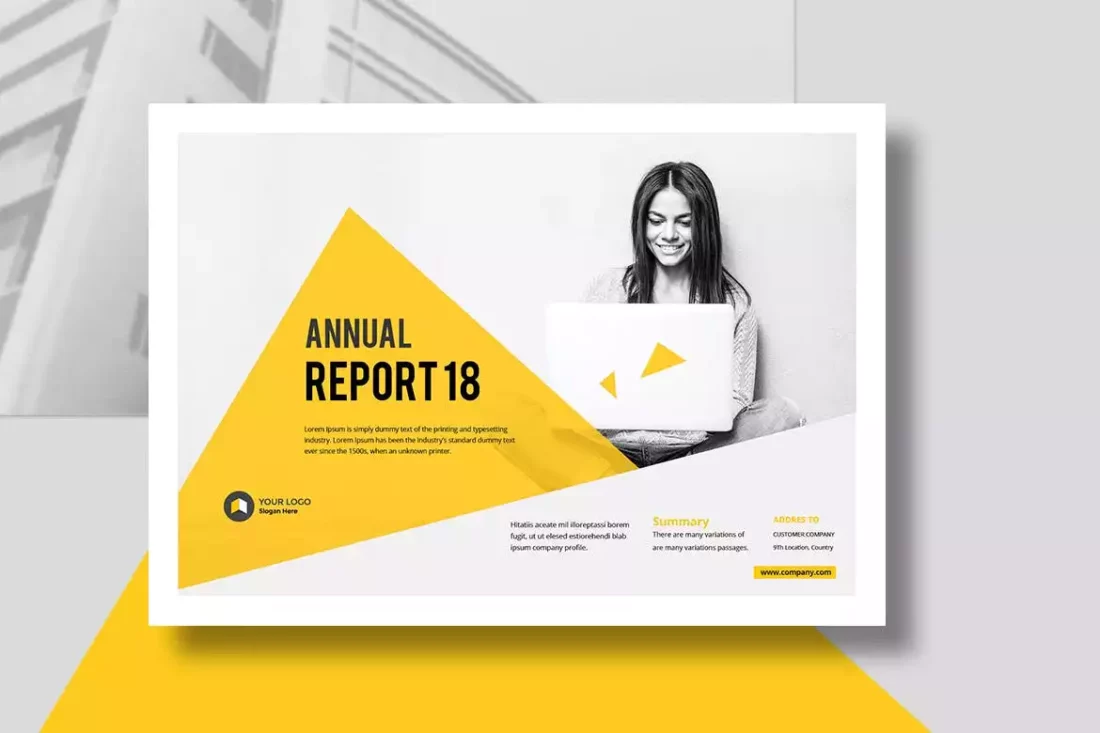 Annual Report Landscape Template | Design Shack
