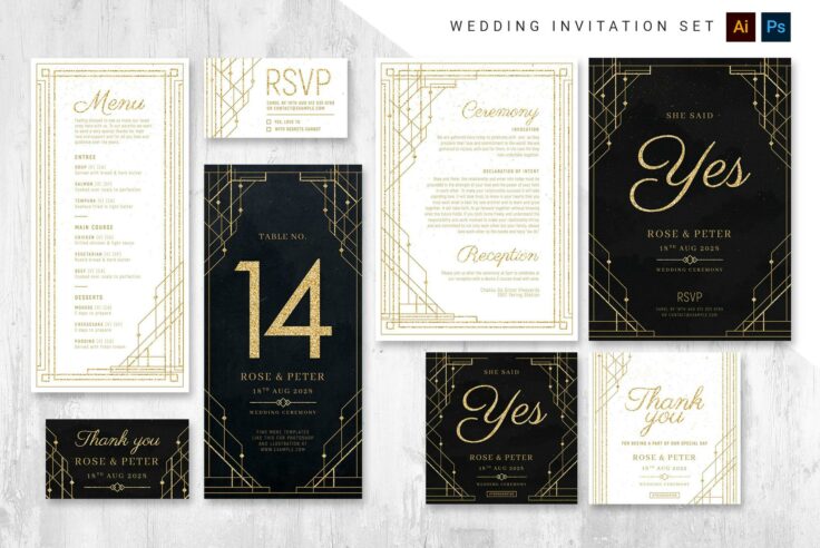 20+ Elegant Wedding Menu Templates & Ideas (For Food & Drink) | Design ...