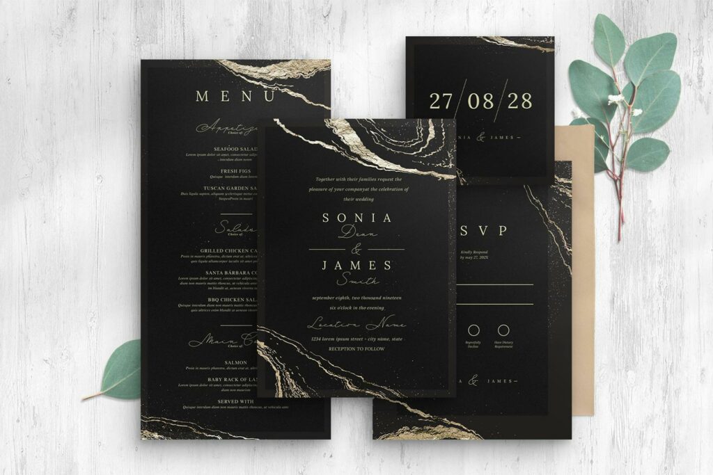 20+ Elegant Wedding Menu Templates & Ideas (For Food & Drink) | Design ...
