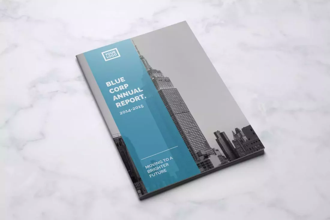 Blue Annual Report Template | Design Shack