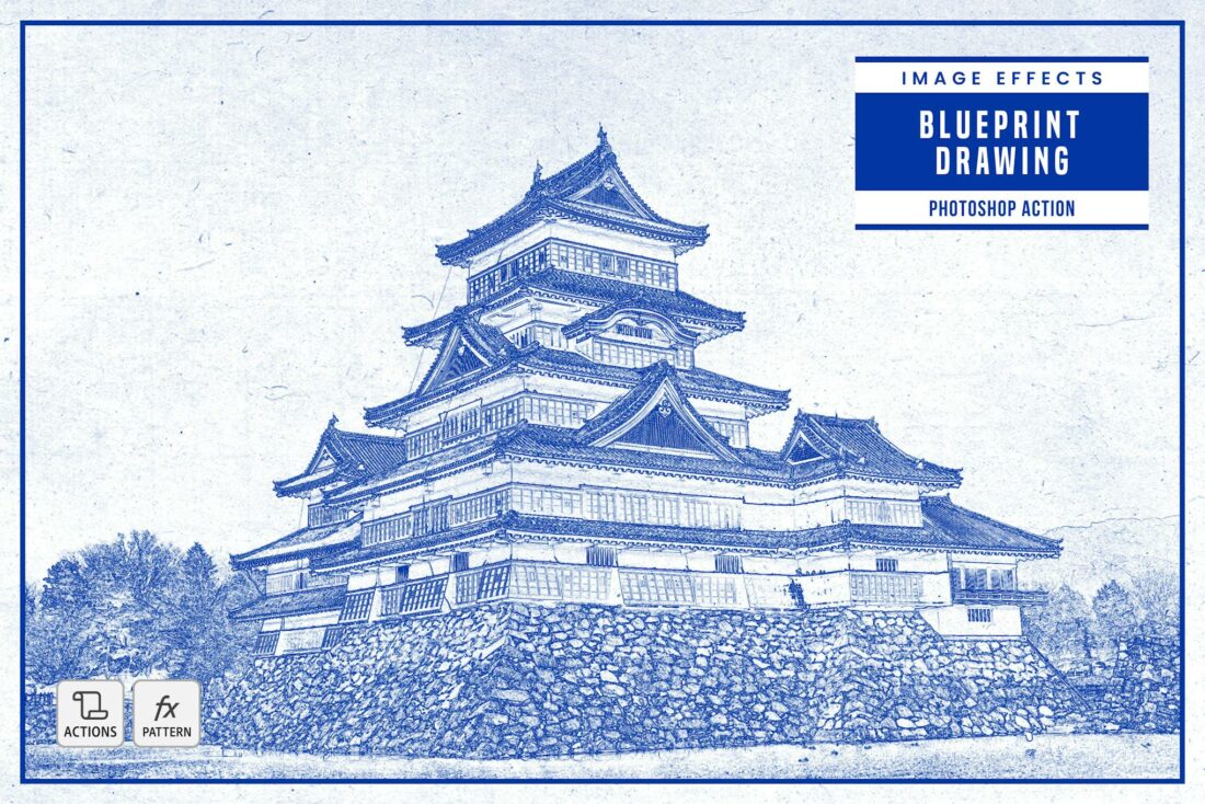 20+ Photoshop Blueprint Effects & Actions | Design Shack