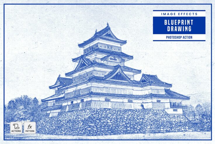 20+ Efek Cetak Biru Photoshop & Actions - desainae.com