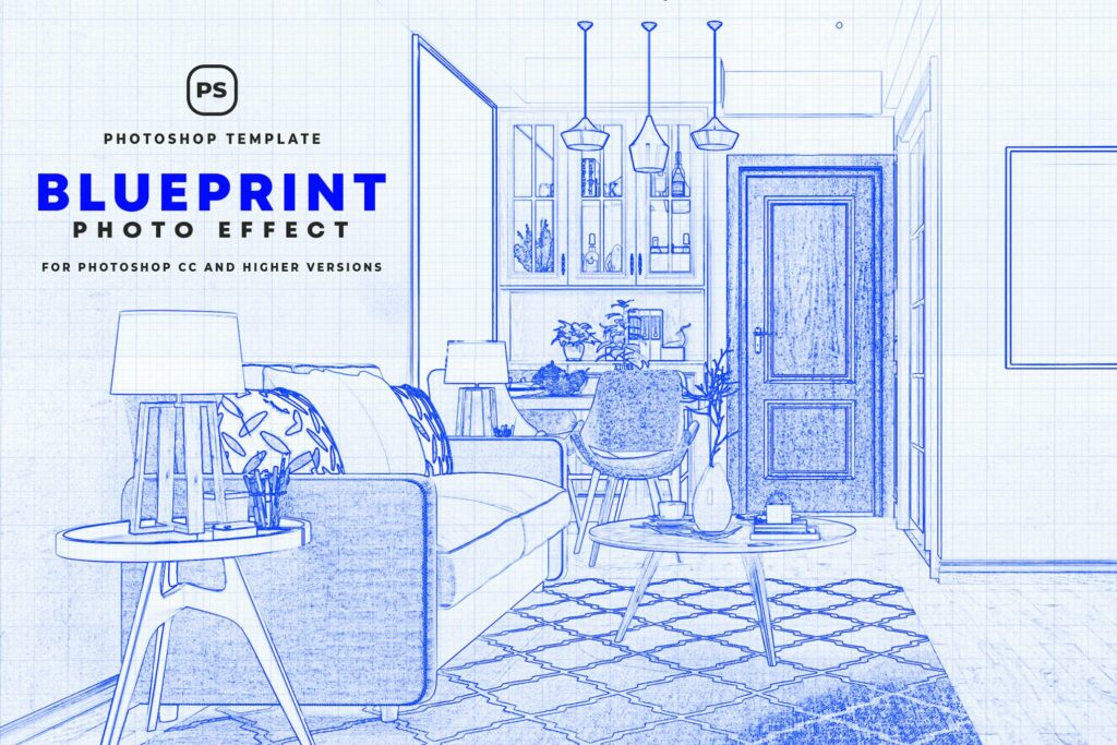 20+ Photoshop Blueprint Effects & Actions | Design Shack