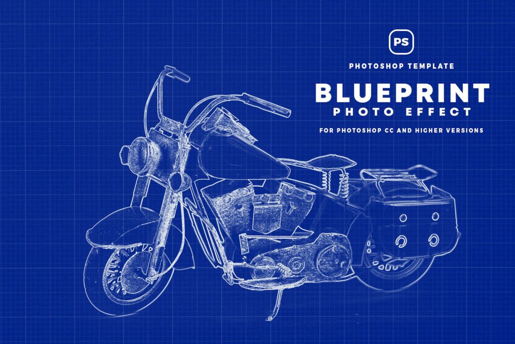 20+ Photoshop Blueprint Effects & Actions | Design Shack