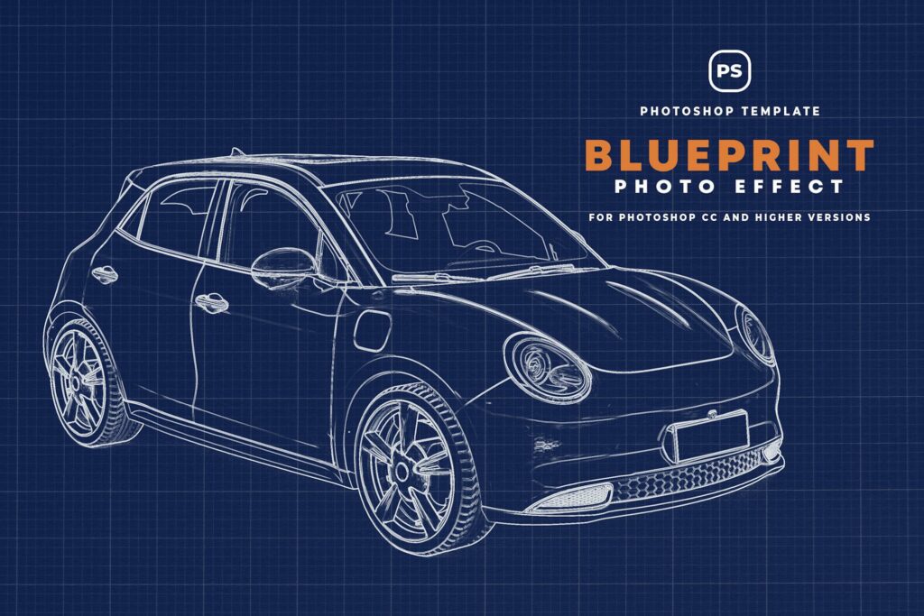 20+ Photoshop Blueprint Effects & Actions | Design Shack