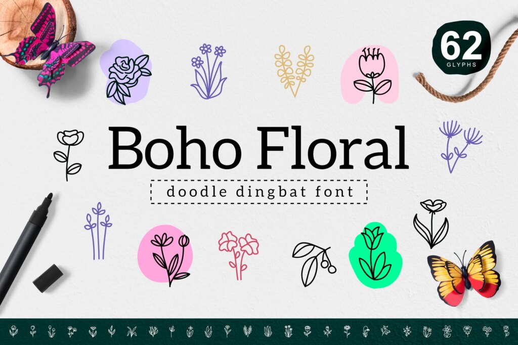 20+ Best Flower Fonts (Free & Pro Floral Fonts) | Design Shack