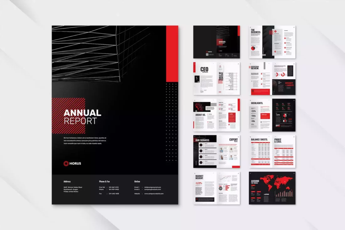 Bold & Modern Annual Report Template | Design Shack