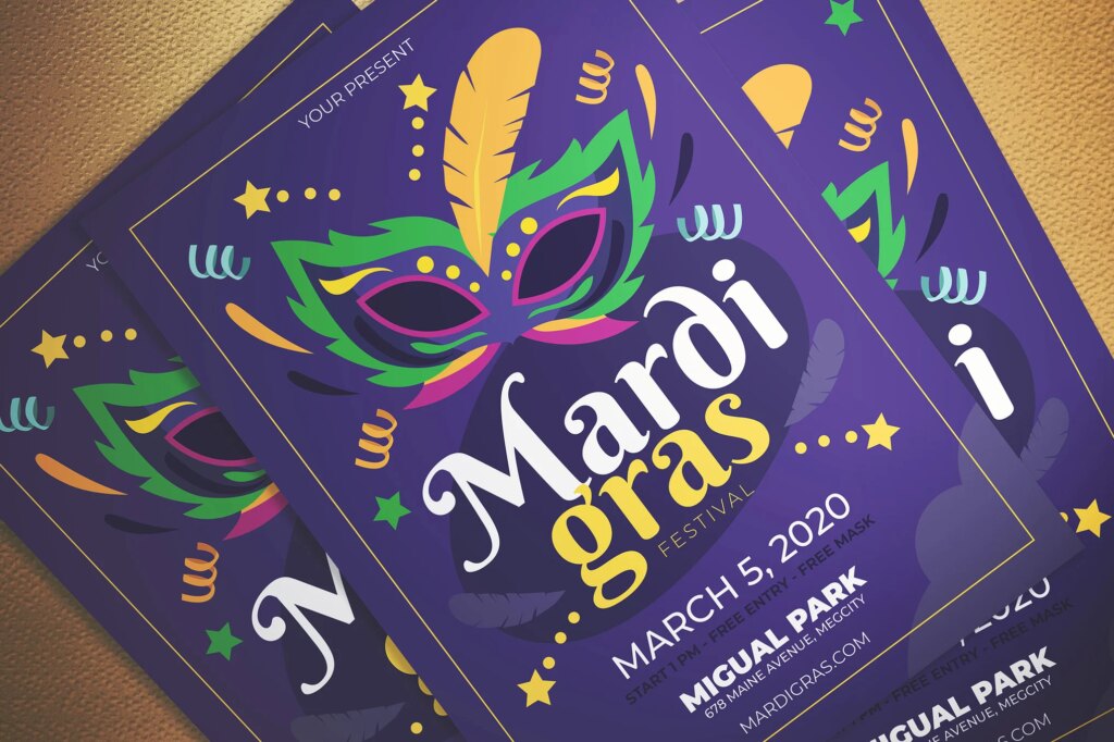 25+ Best Mardi Gras Templates: Masks, Flyers, Invitations & More ...