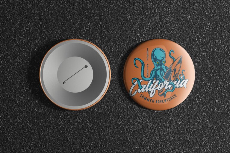 25+ Pin & Badge Mockup Templates | Design Shack