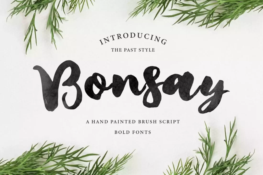 Bonsay Watercolor Brush Font | Design Shack
