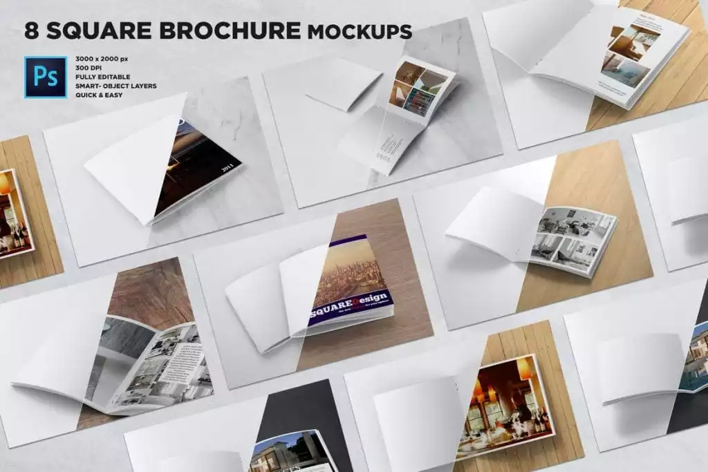 Square Booklet Mockup Template | Design Shack