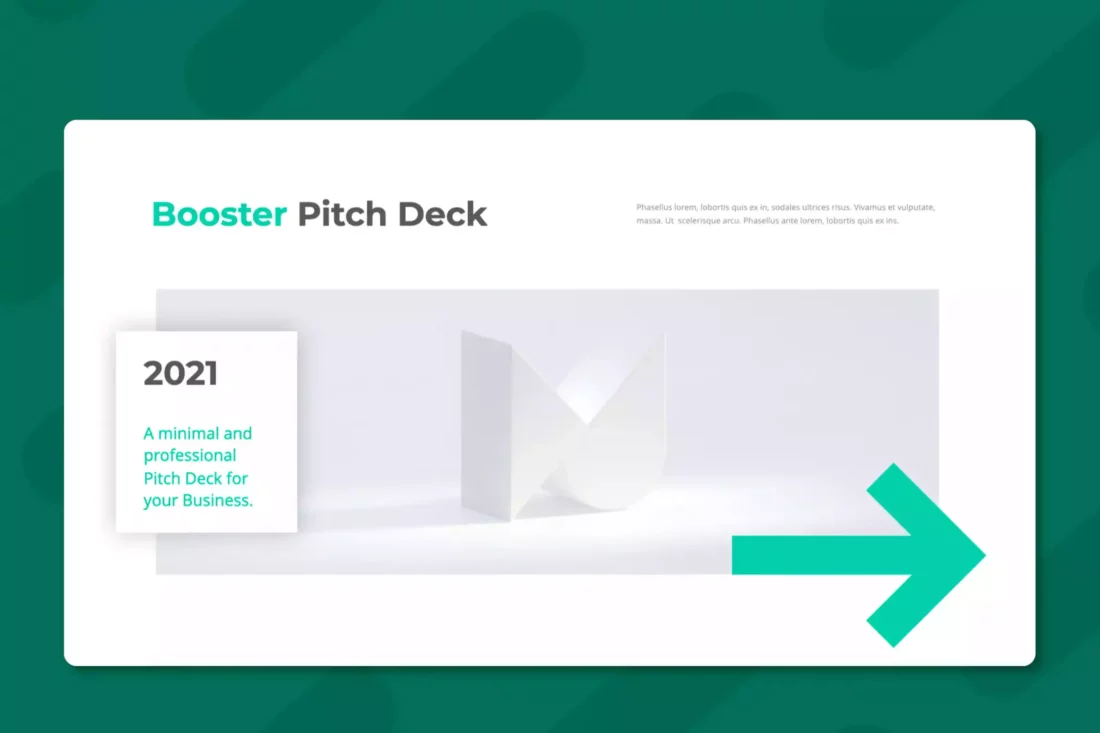 Booster Minimal Pitch Deck Template | Design Shack