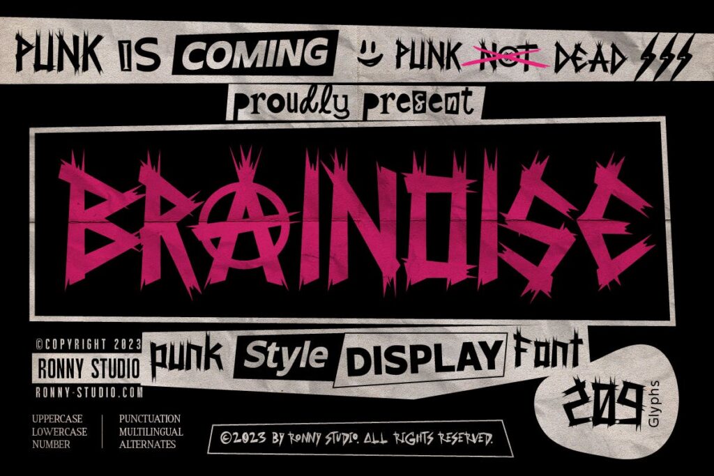 20+ Best Punk Fonts for Rad Designs | Design Shack