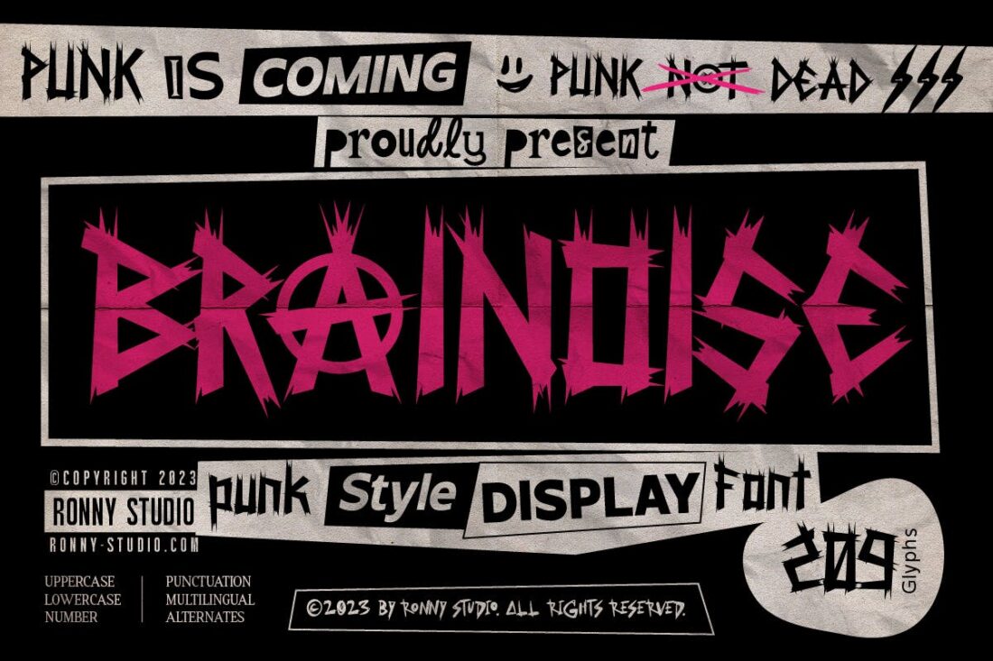 20+ Font Punk Terbaik untuk Desain Rad - desainae.com
