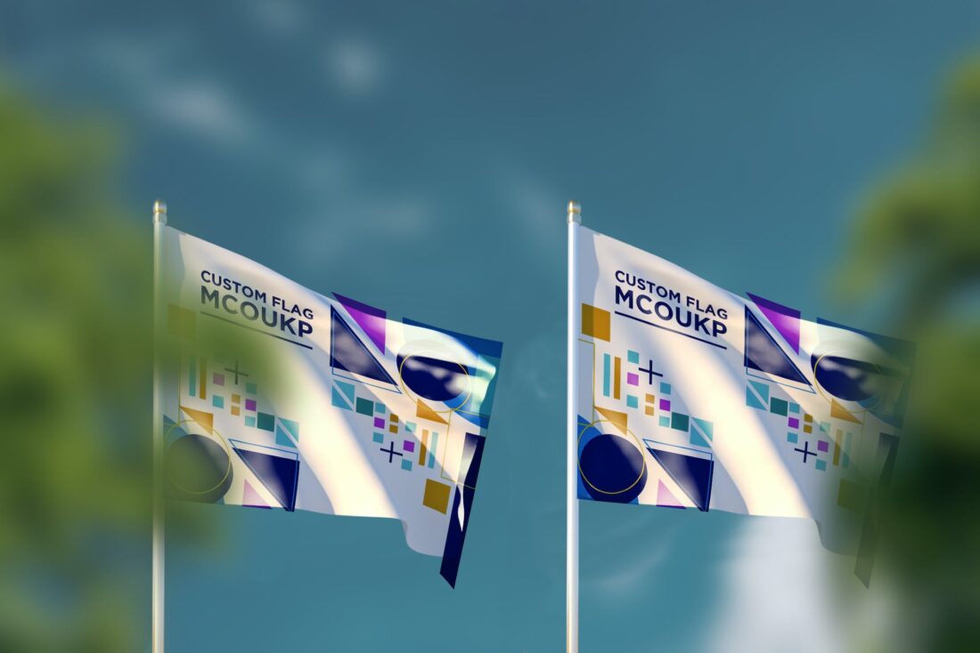 25+ Templat Mockup Bendera, Bendera Taman & Bendera Bulu Terbaik ...
