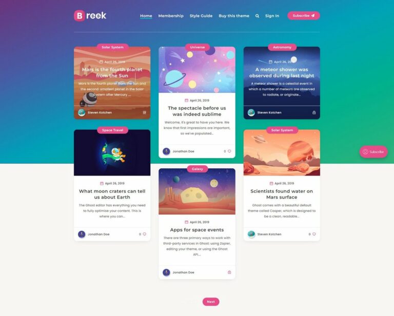 30 Beautifully Designed Ghost Themes | Design Shack