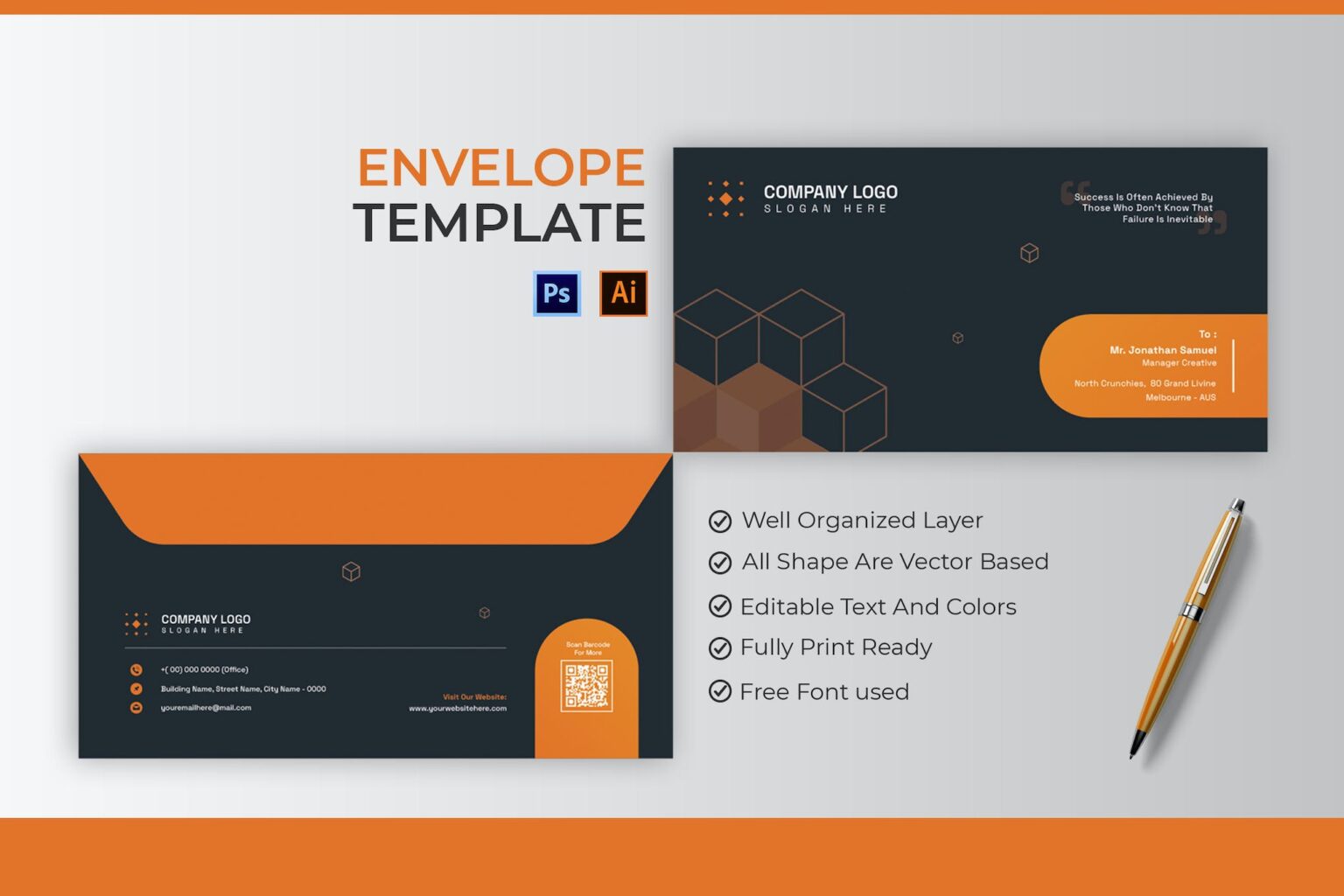 20+ Best Envelope Templates for InDesign, Word + More | Design Shack