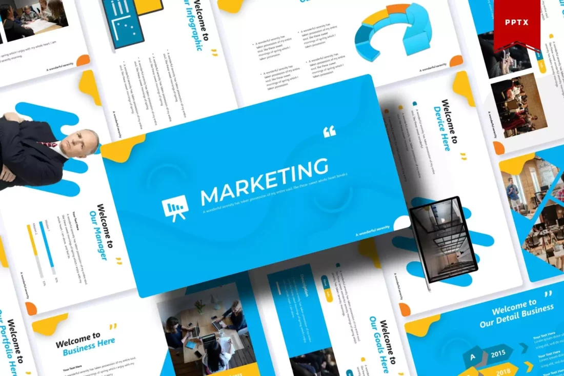 Clean Marketing PowerPoint Template | Design Shack