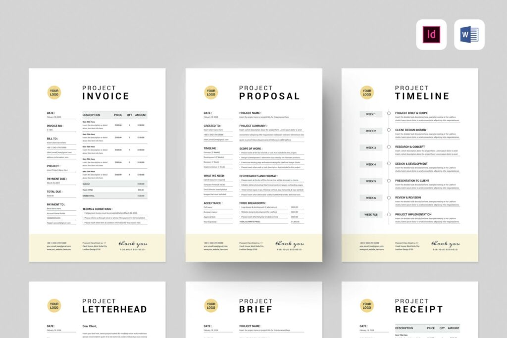 50+ Best Invoice Templates for InDesign & Illustrator (Free + Premium ...