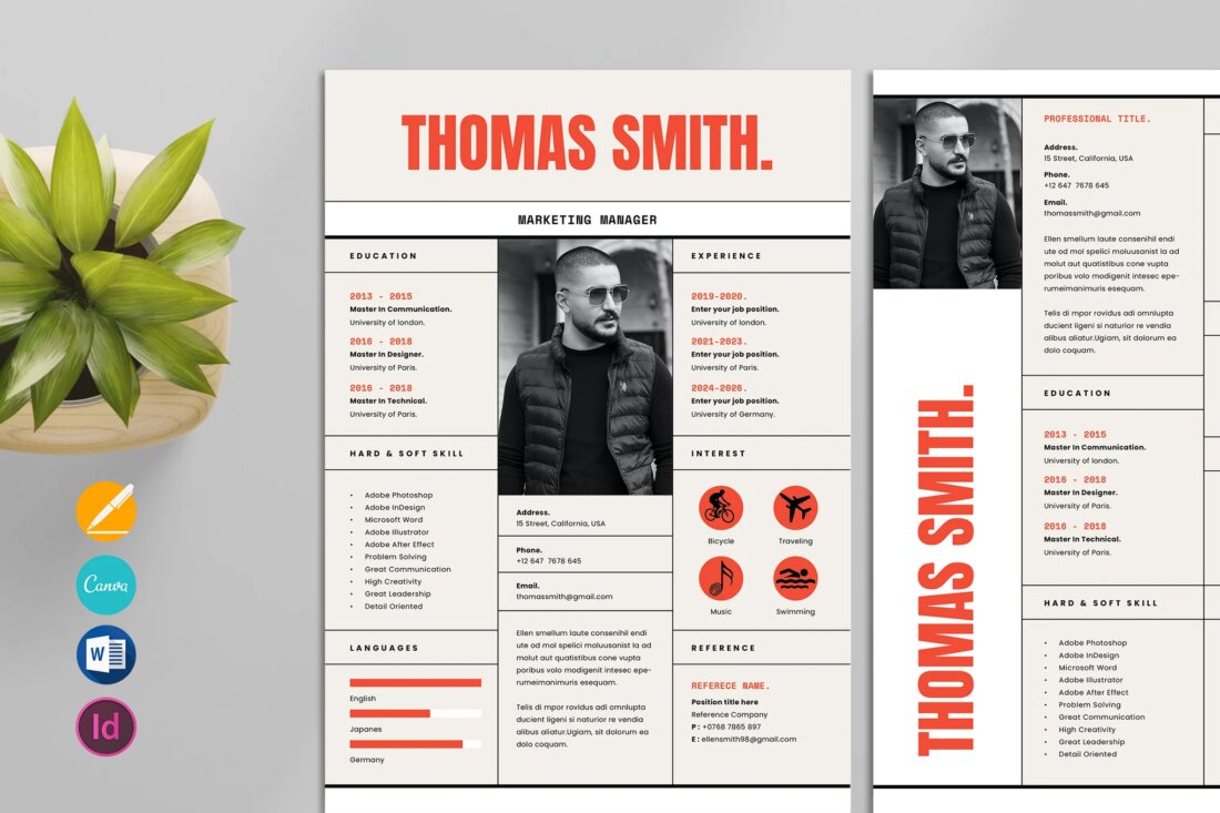 25+ Best Canva Resume & CV Templates - Shack Design