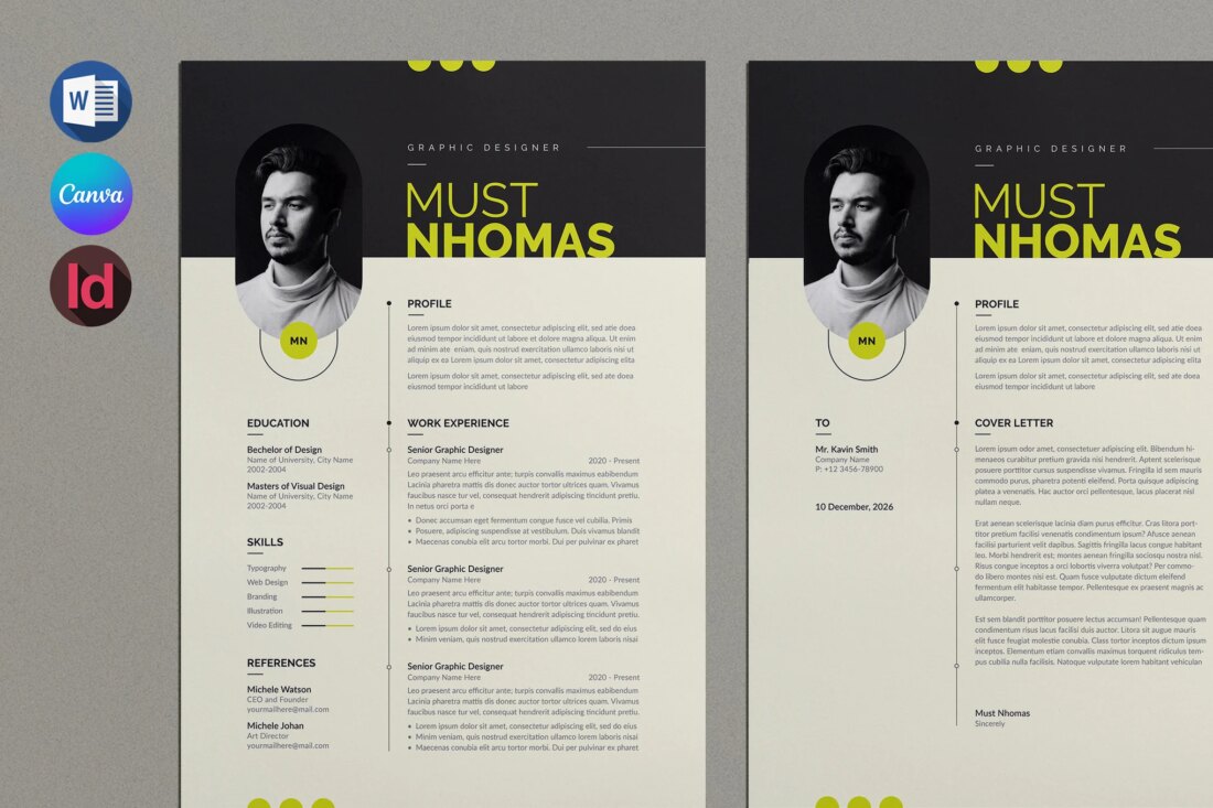 25+ resume canva terbaik & template cv - desainae.com