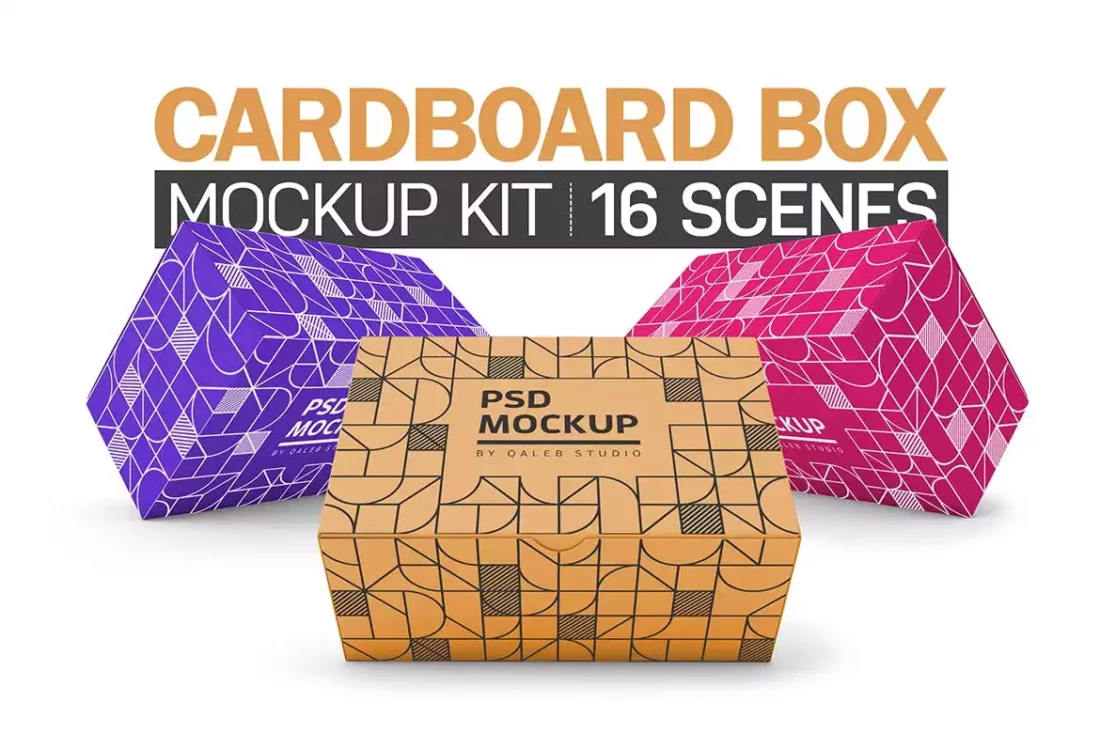 Cardboard Box Mockup Kit | Design Shack
