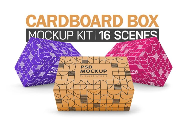 25+ Best Cardboard Box Mockups (Free & Pro) - Shack Design