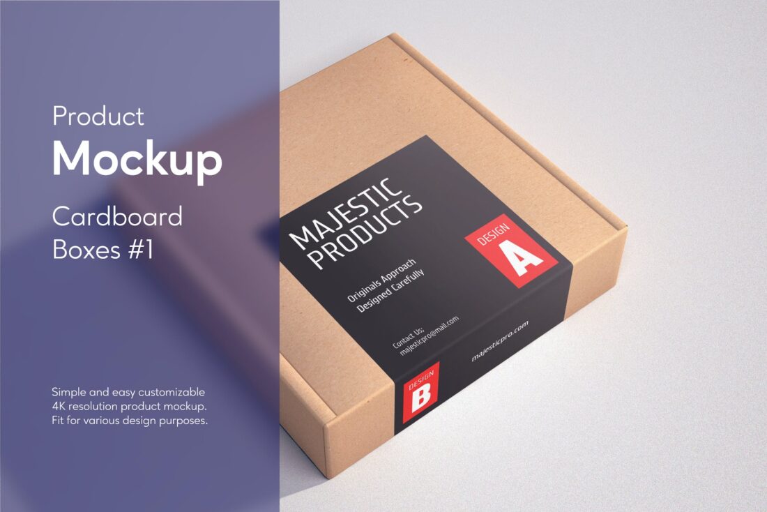 25+ Best Cardboard Box Mockups (Free & Pro) - Shack Design