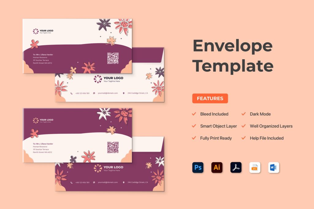 20+ Best Envelope Templates for InDesign, Word + More | Design Shack