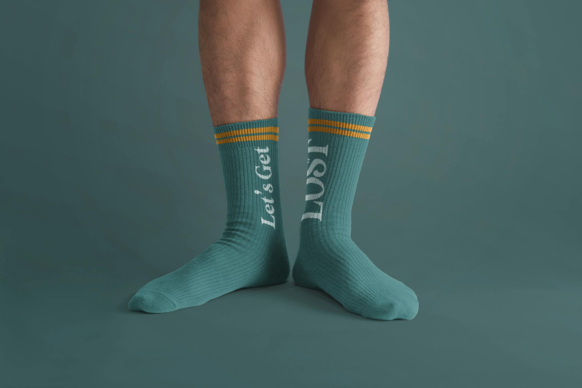 Casual Stretch Socks Mockup | Design Shack