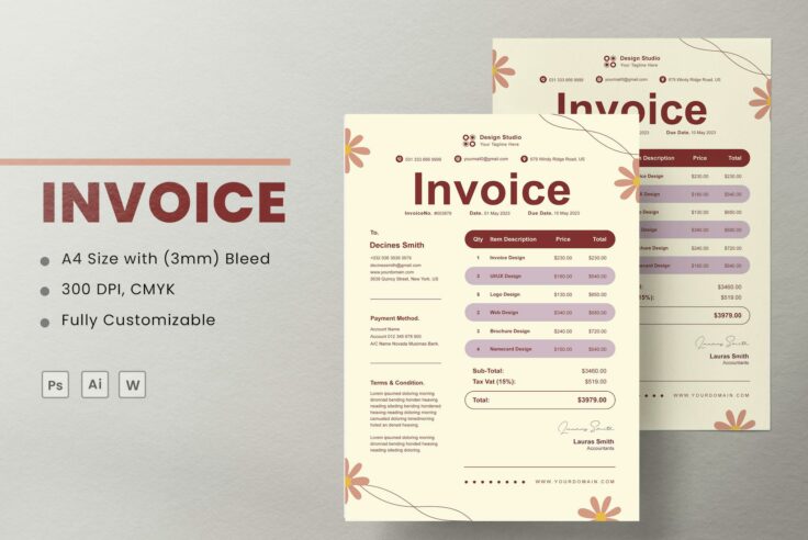 40+ Best Invoice Templates for Word (Free & Pro) 2025 | Design Shack