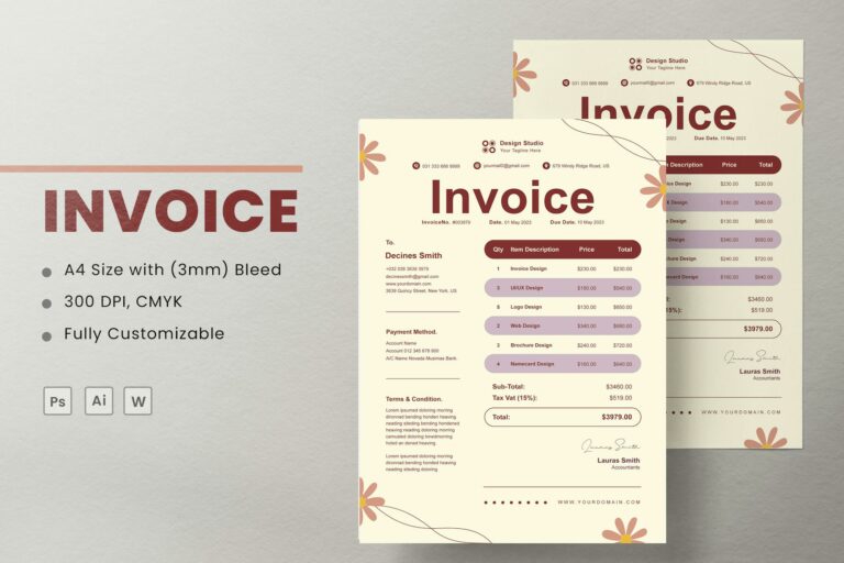 40+ Best Invoice Templates for Word (Free & Pro) 2025 | Design Shack