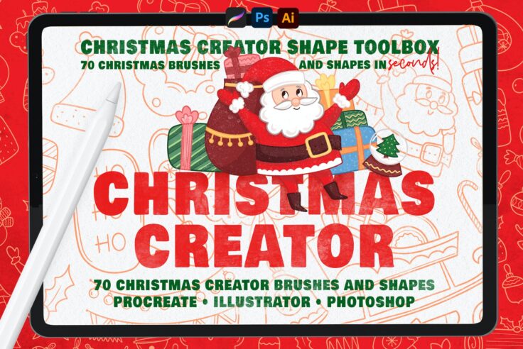 25+ Christmas Photoshop Brushes, Actions & Text Effects - Shack Design