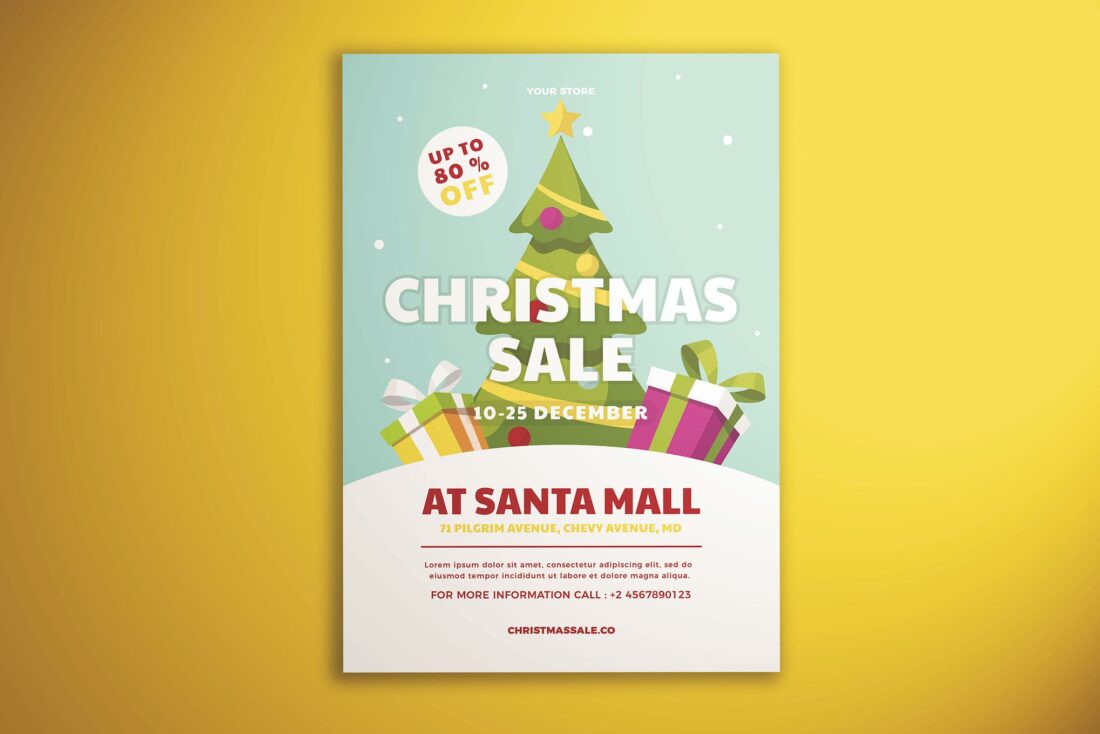 30+ Templat Flyer Pesta Natal & Ulang Tahun Terbaik - desainae.com