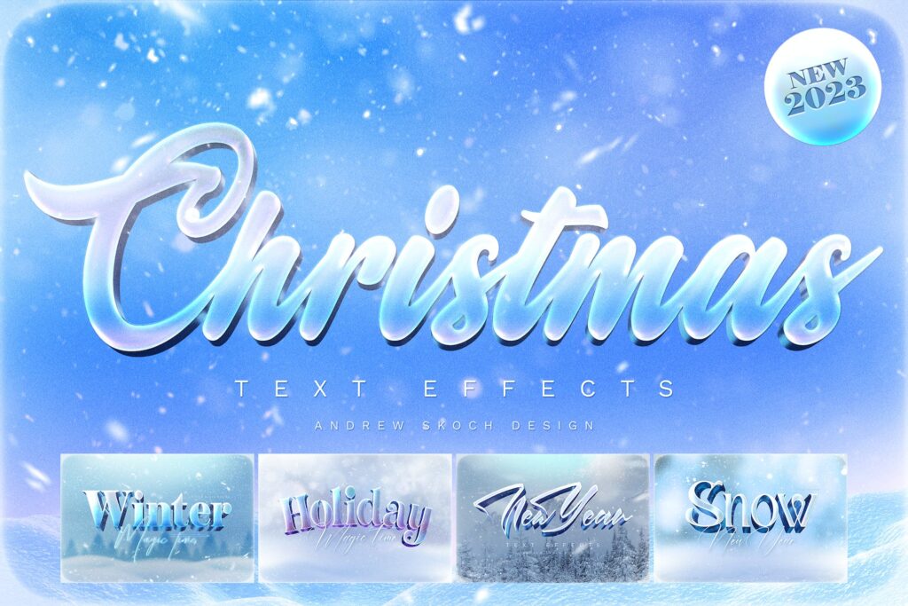 25+ Christmas Photoshop Brushes, Actions & Text Effects | Design Shack