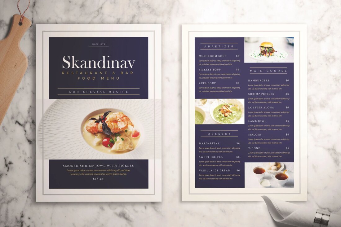 65+ Best Food & Drink Menu Templates 2025 | Design Shack