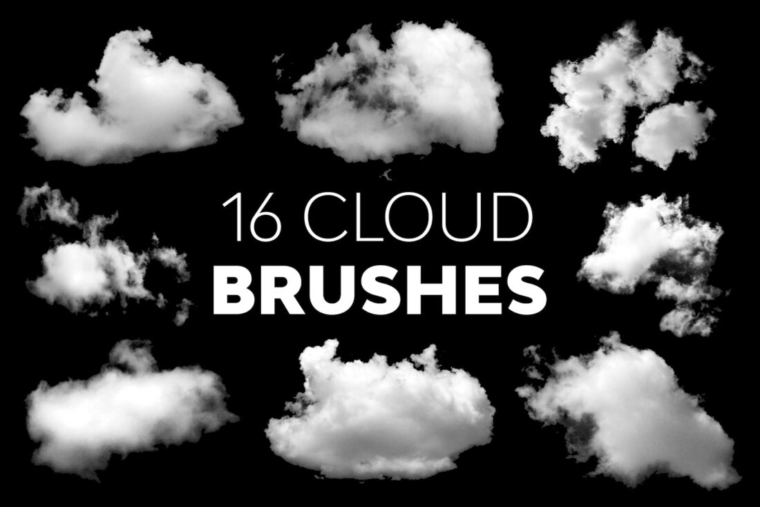 Cloud Stamp Brushes | Design Shack