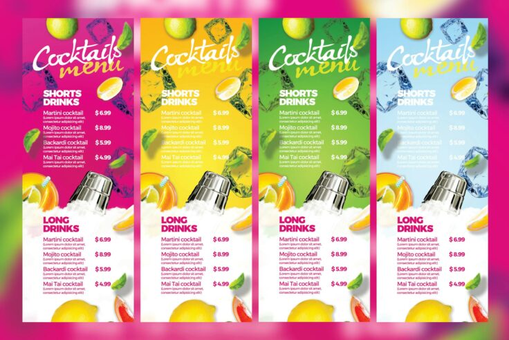 20+ Cocktail Menu Templates With Modern & Classy Design | Design Shack