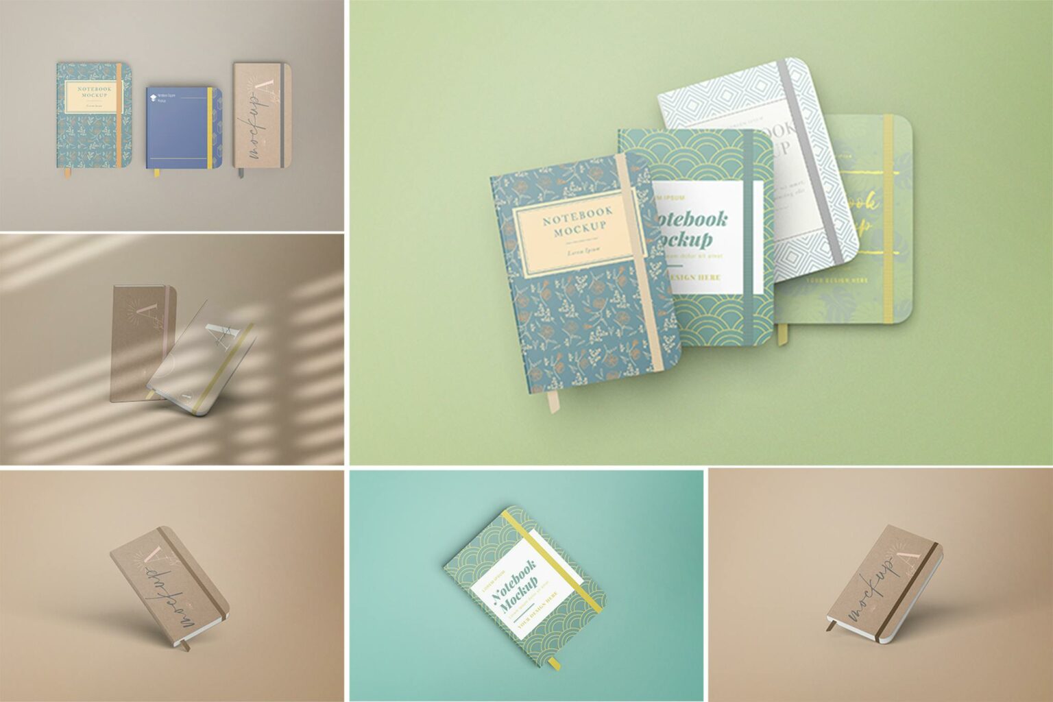 Colorful Notebook Mockups PSD | Design Shack