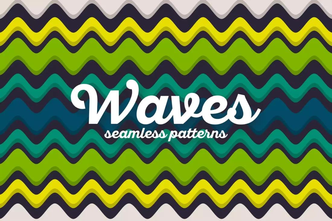 Colorful Waves Photoshop Patterns | Design Shack