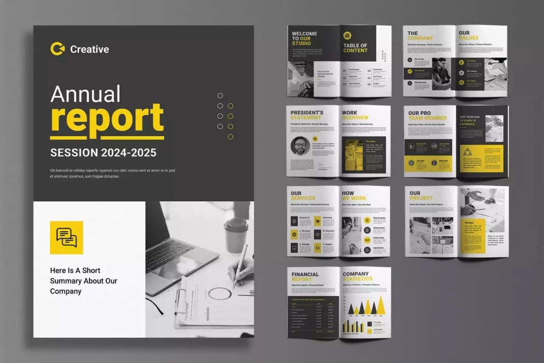 Company Annual Report Template | Design Shack