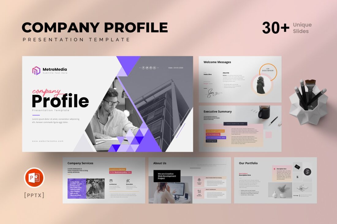 130+ Modern Professional PowerPoint Templates 2025 - Inez Barlatier ...