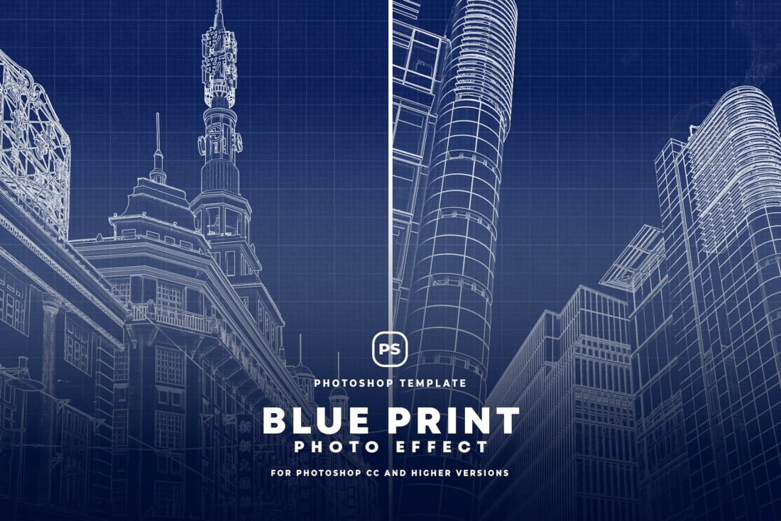 20+ Photoshop Blueprint Effects & Actions | Design Shack