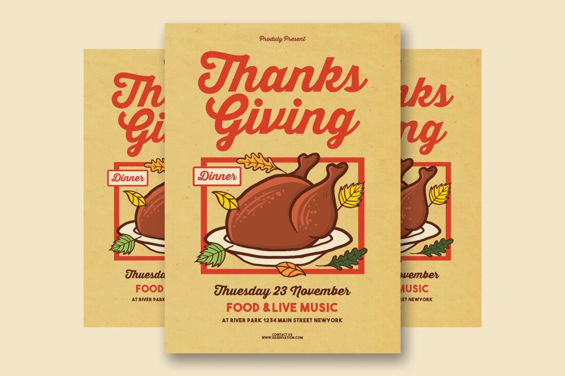 Thanksgiving Design Ideas: Flyers, Posters, Graphics & More | Design Shack
