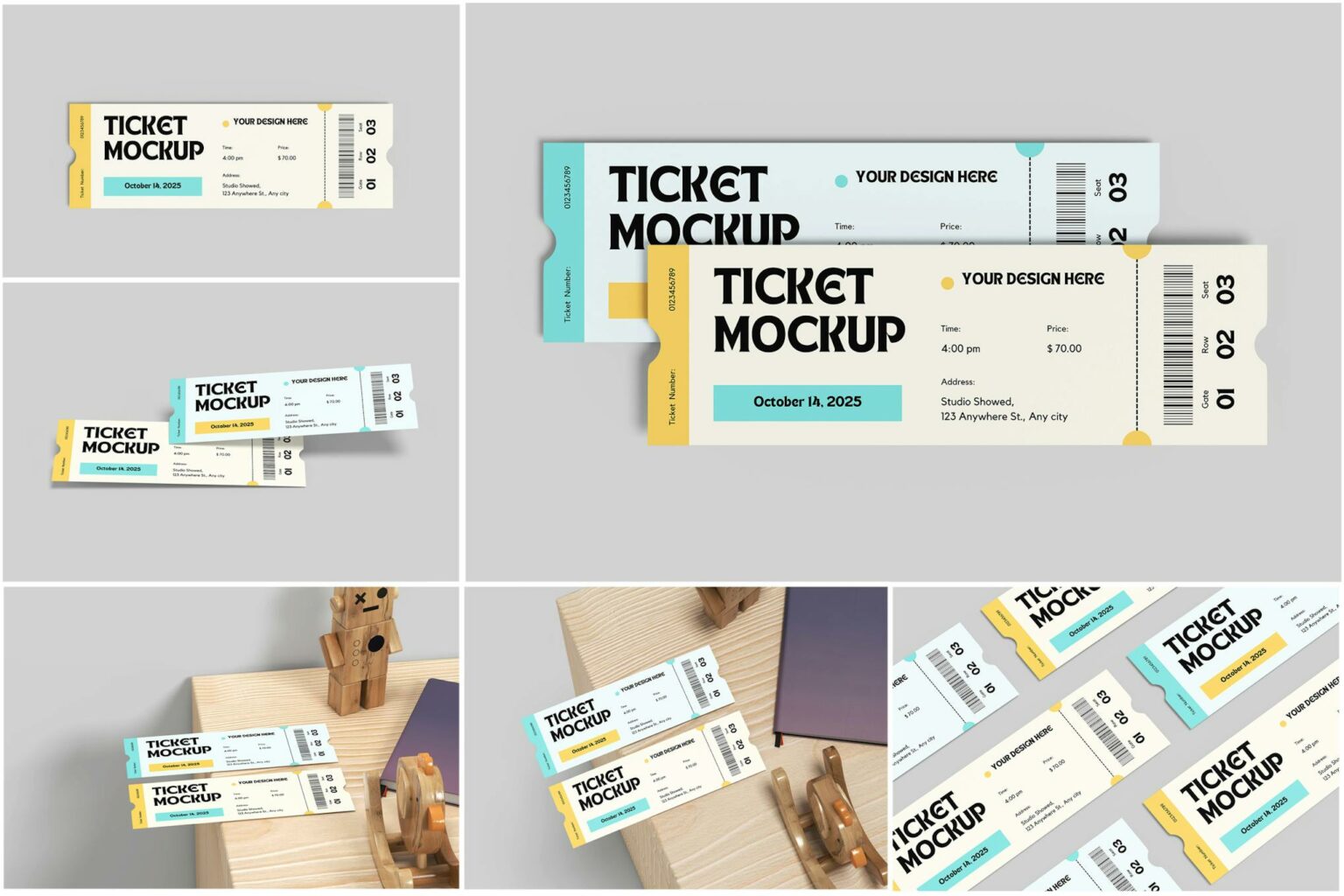 25+ Best Ticket Mockups (Events, Concerts, Plane, & More) | Design Shack