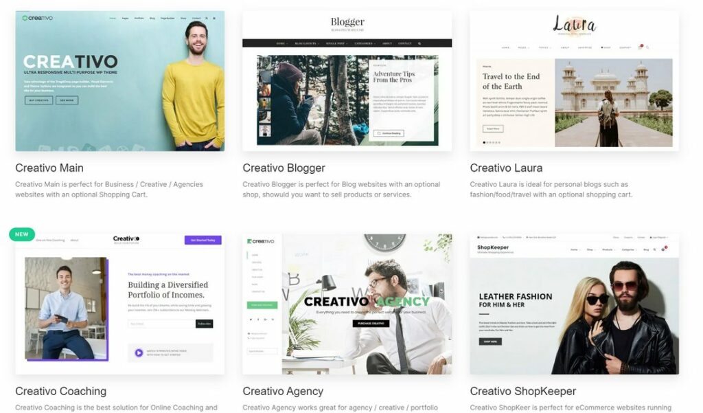 Build Any Website You Want With Creativo WordPress Theme | Design Shack