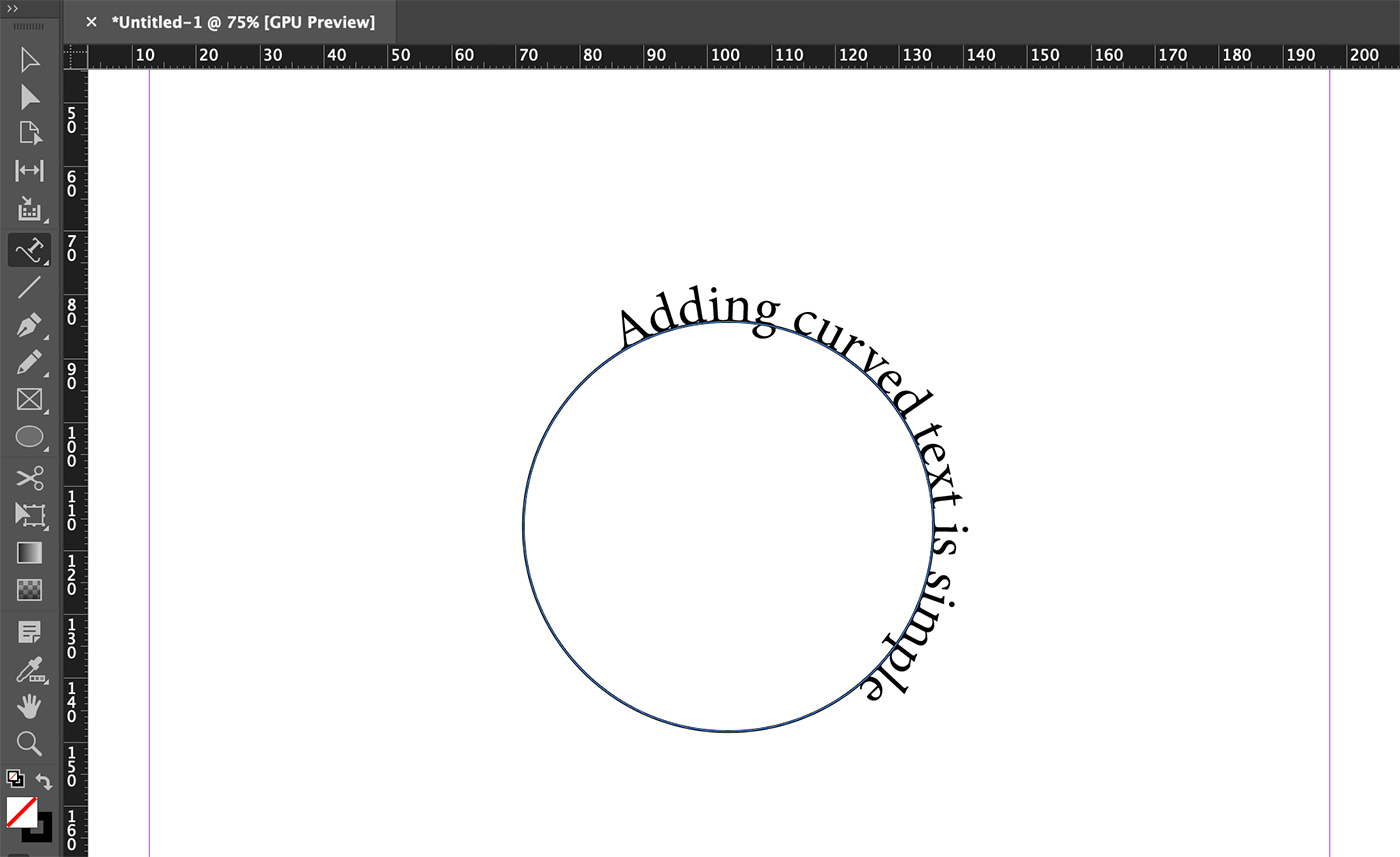 Bagaimana Melengkungkan Teks Di InDesign Desainae
