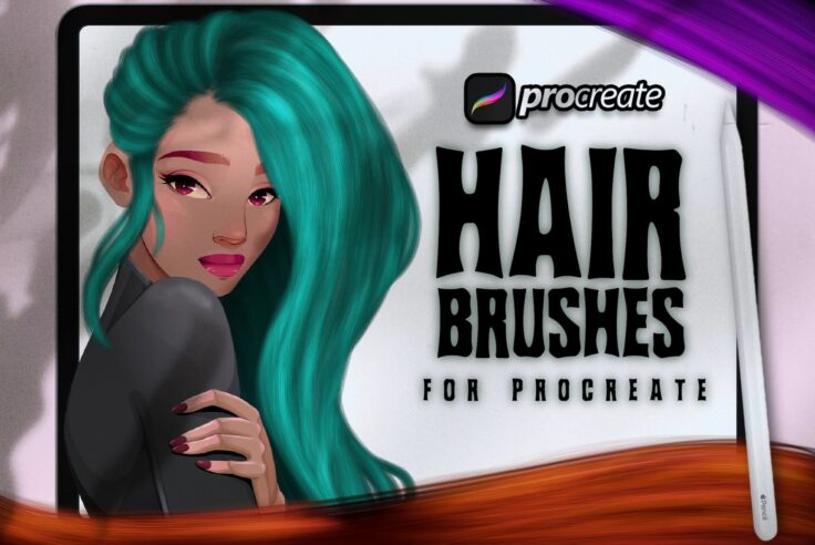 20+ Kuas Rambut Terbaik untuk Photoshop & Procreate - desainae.com