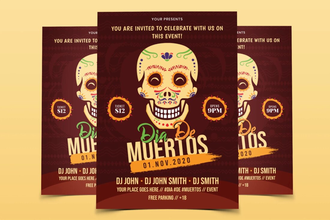 25+ Día De Los Muertos Mockups, Graphics & Resources (Day of the Dead ...